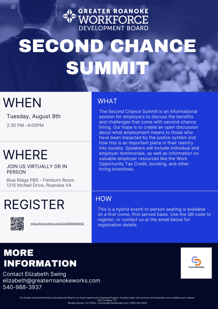 The Second Chance Summit | Alleghany Highlands Economic Development ...
